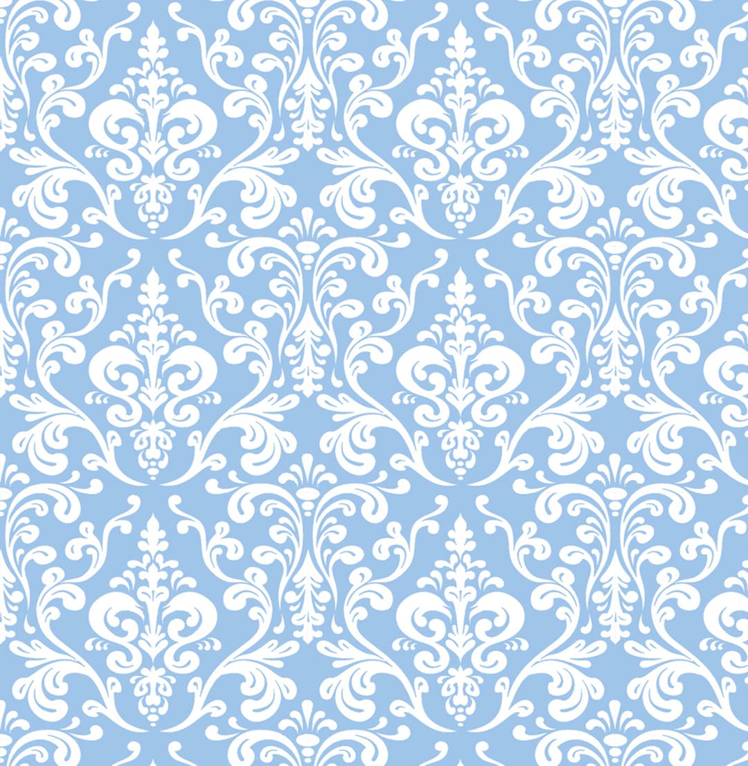 Dolls House Wallpaper 1/12th or 1/24th Scale Quality Paper Light Blue ...