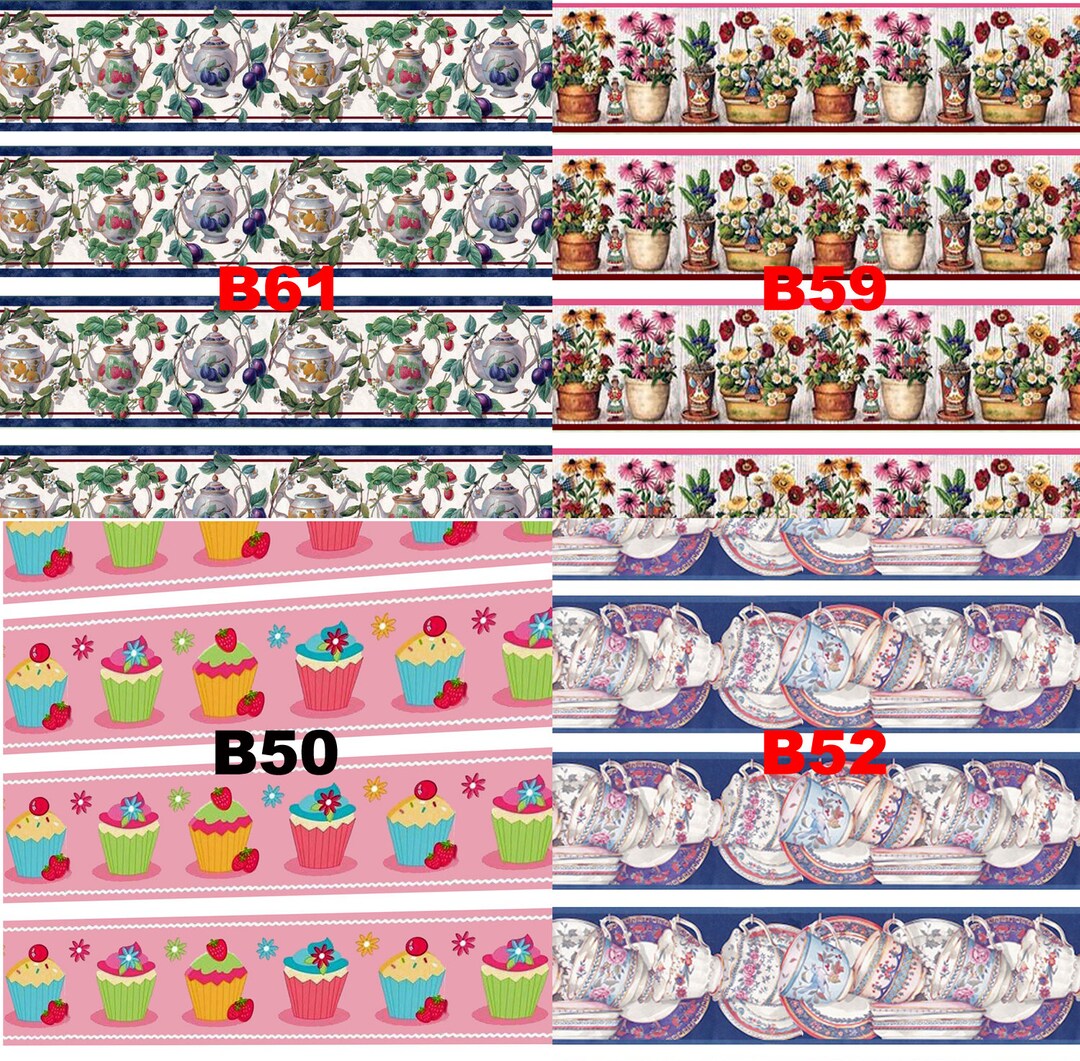 Dolls House Wallpaper Border 77 Ins Long 1/12th 1/24th Choice of 4 ...