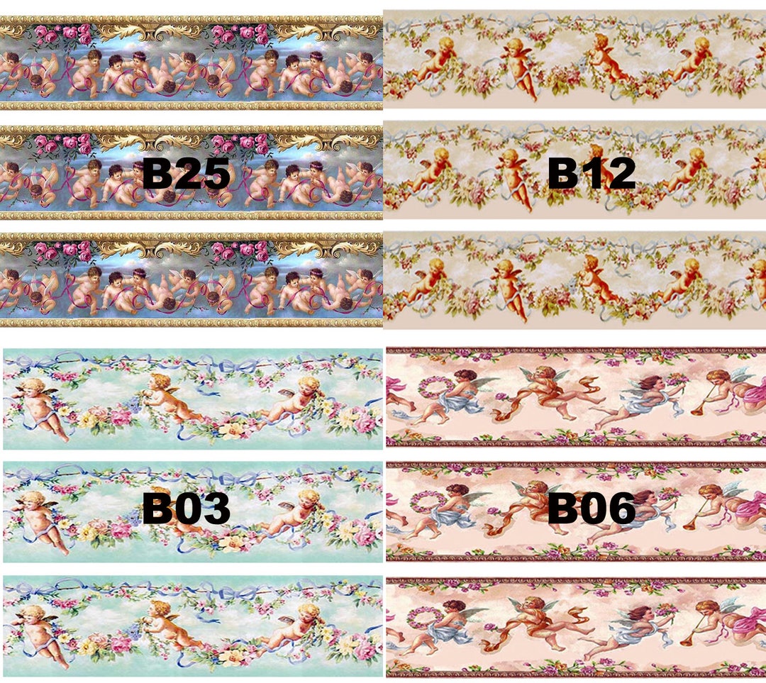 Dolls House Wallpaper Border 77 Ins Long 1/12th 1/24th Choice of 4 ...