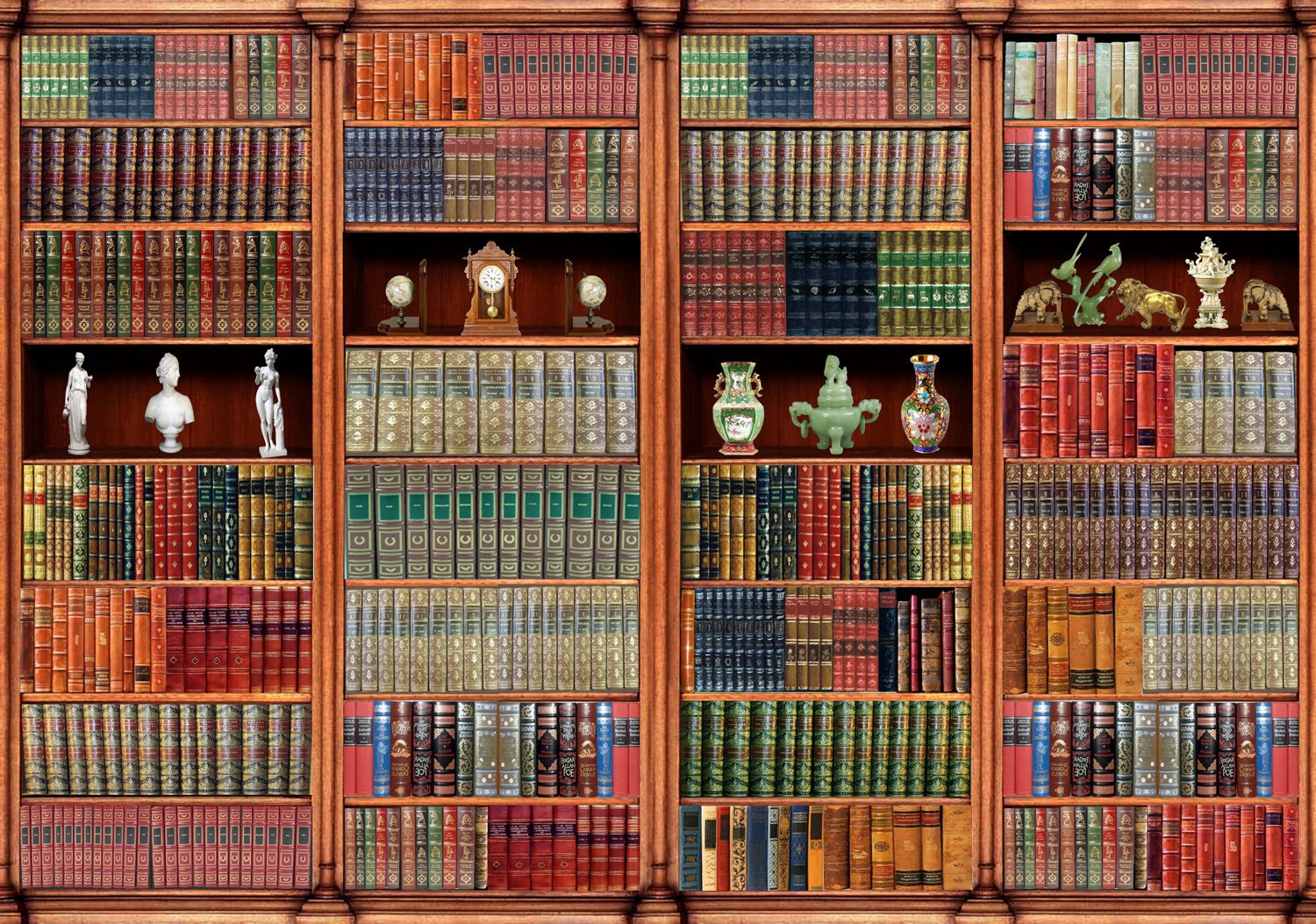 Dolls House Victorian Wallpaper Library Books Mural Quality Paper ...