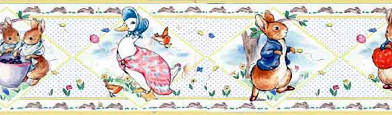 Dolls House Wallpaper Border 77 in Long Nursery Quality Paper 1/12th 1 ...