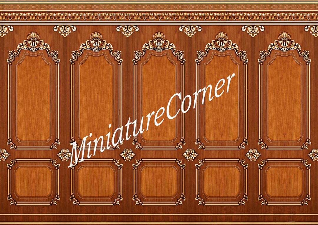 Dolls House Mural Wallpaper Wood Panels Quality Paper Miniature WP31 - Etsy
