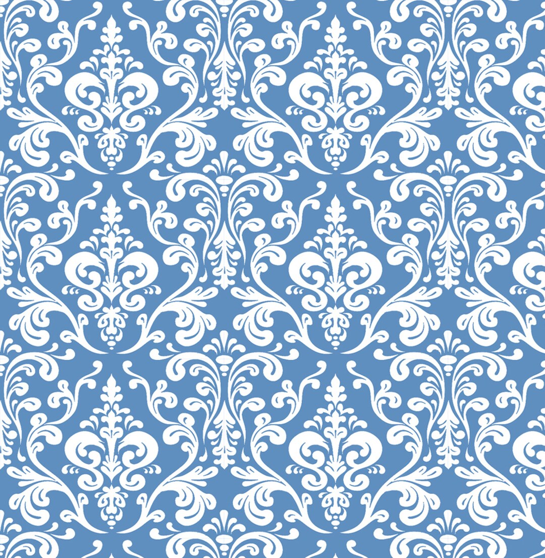Dolls House Wallpaper 1/12th or 1/24th Scale Quality Paper Medium Blue ...