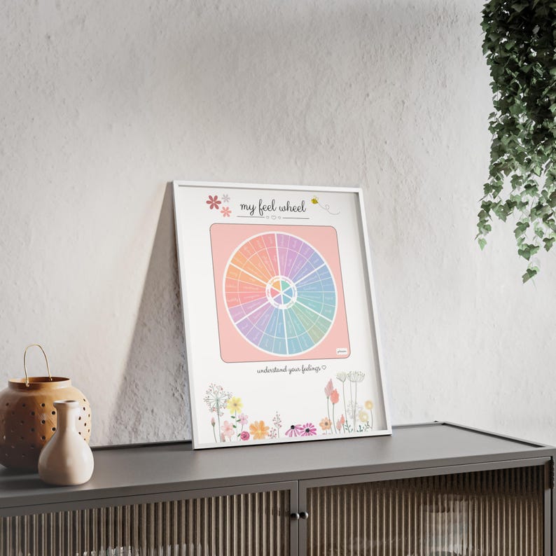 Feelings Wheel Printable | Pastel Emotion Chart for Kids & Adults ...