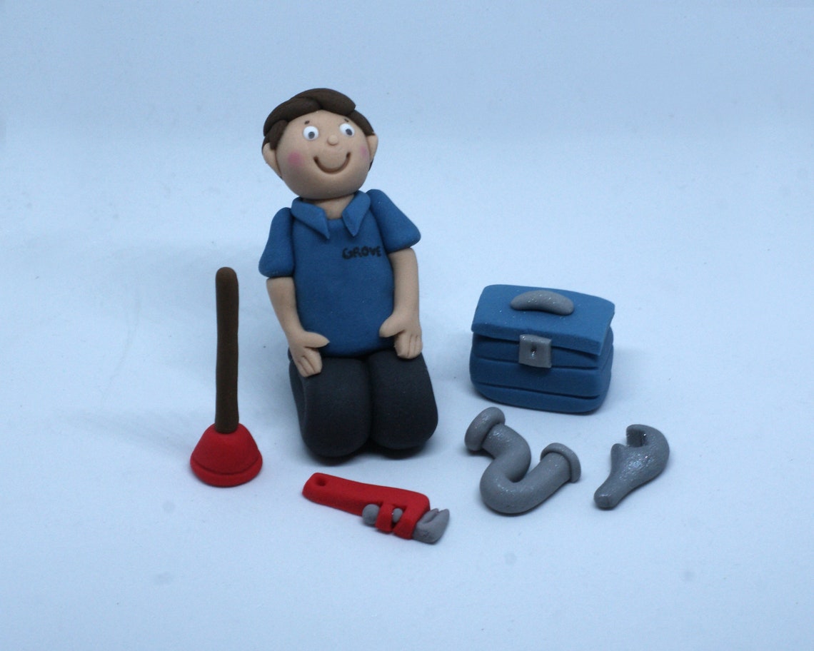 Handmade Edible Sugar Plumber Man Tools Cake Topper Decoration - Etsy UK