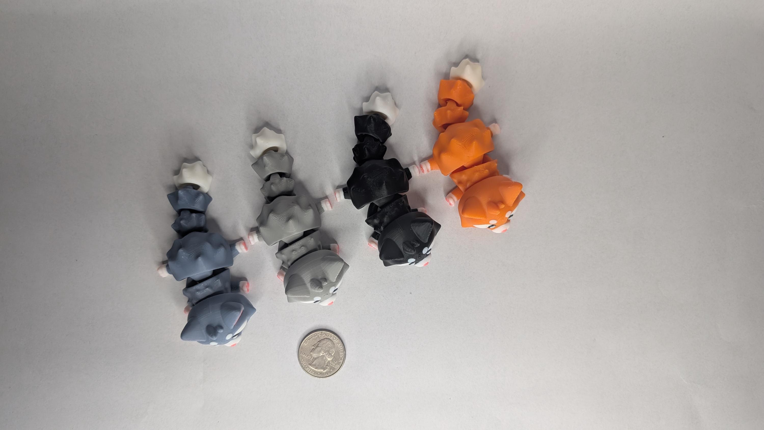 Articulated 3D Printed Cat: Removable Head, PLA Toy - Etsy