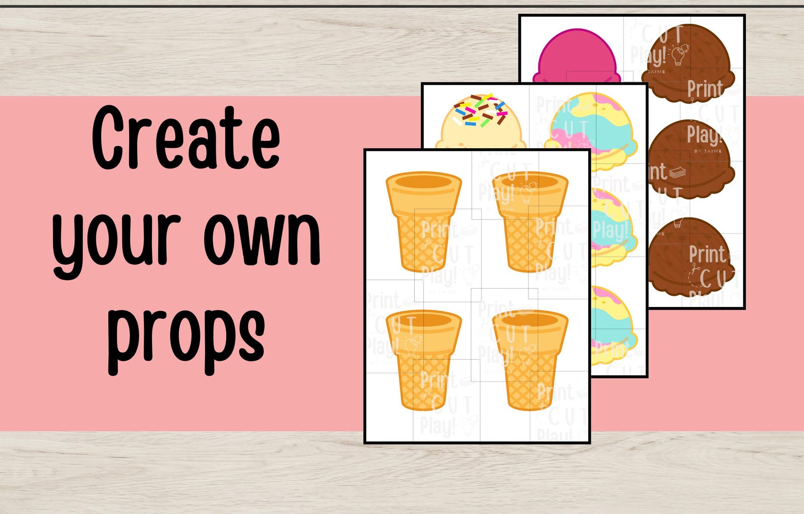 Ice Cream Dramatic Play Printables | Pretend Play Kit for Preschool ...