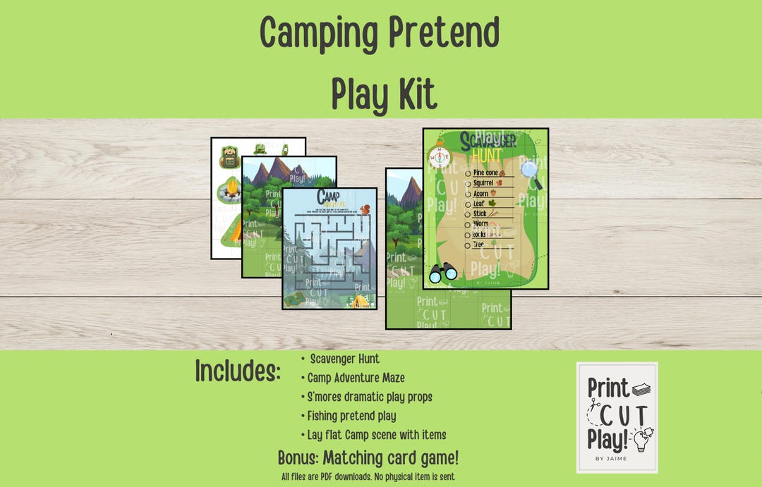 Camping Dramatic Play Printables | Pretend Play Kit for Preschool ...