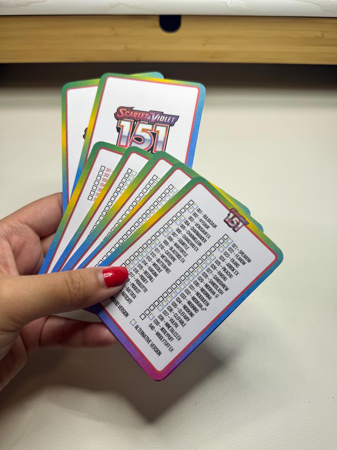 Pokemon TCG - Digital 151 Checklists; Card-sized Standard / Master Set ...