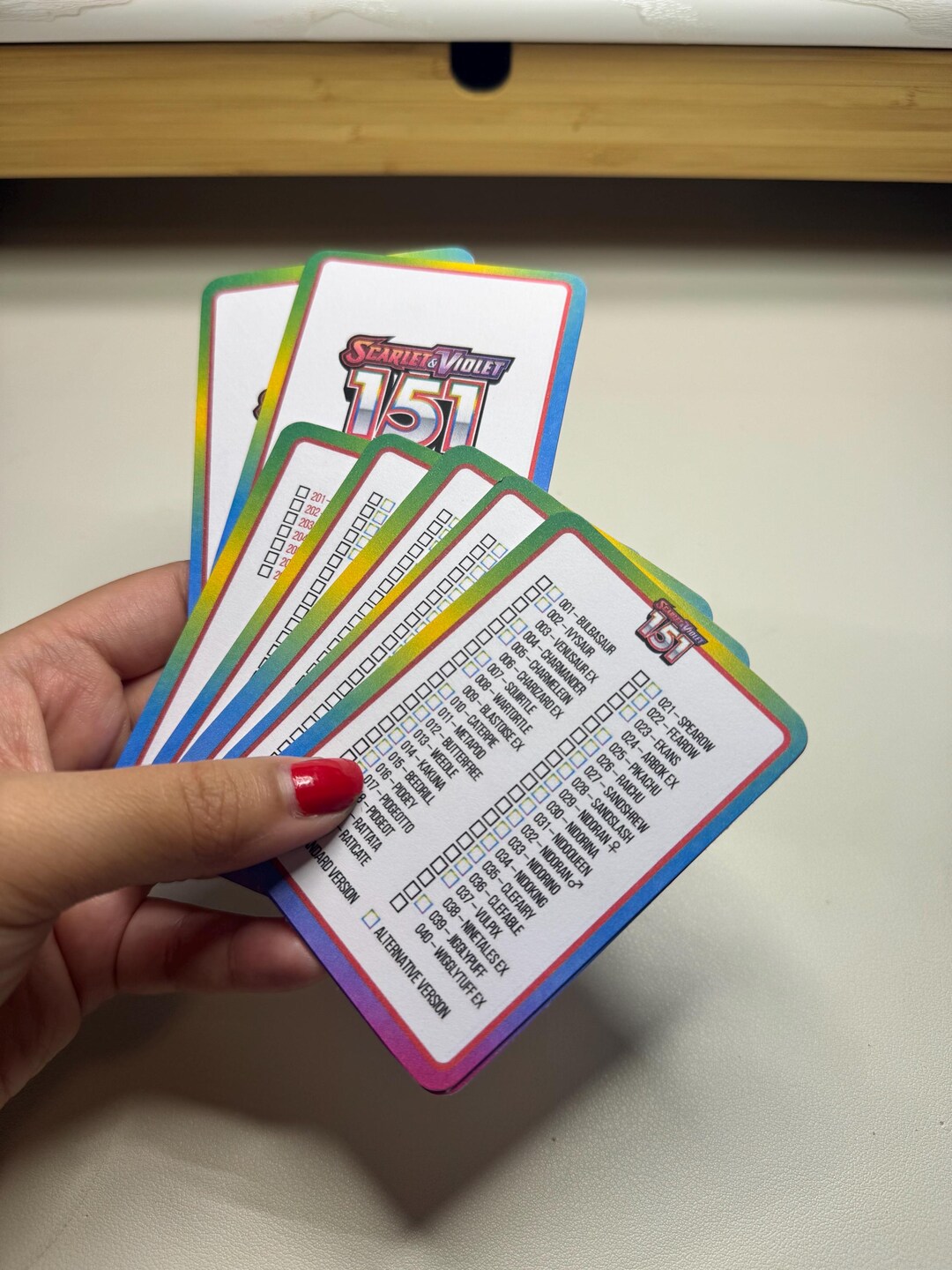 Pokémon TCG - 151 Checklist Cards (physical Master or Standard Set ...