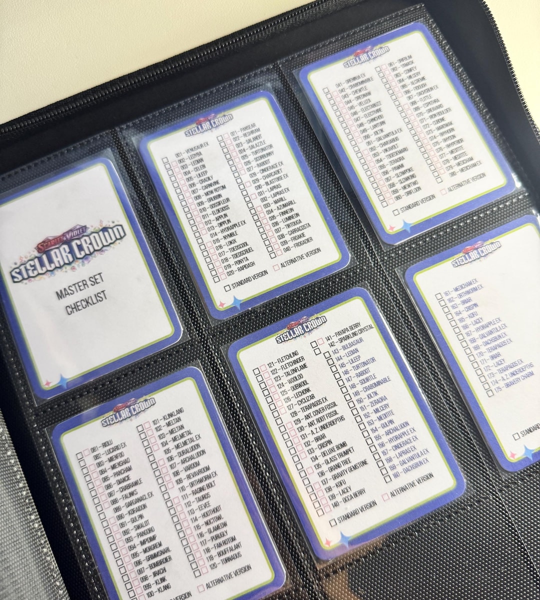 Pokemon TCG - Digital Stellar Crown Checklists; Card-sized Standard ...