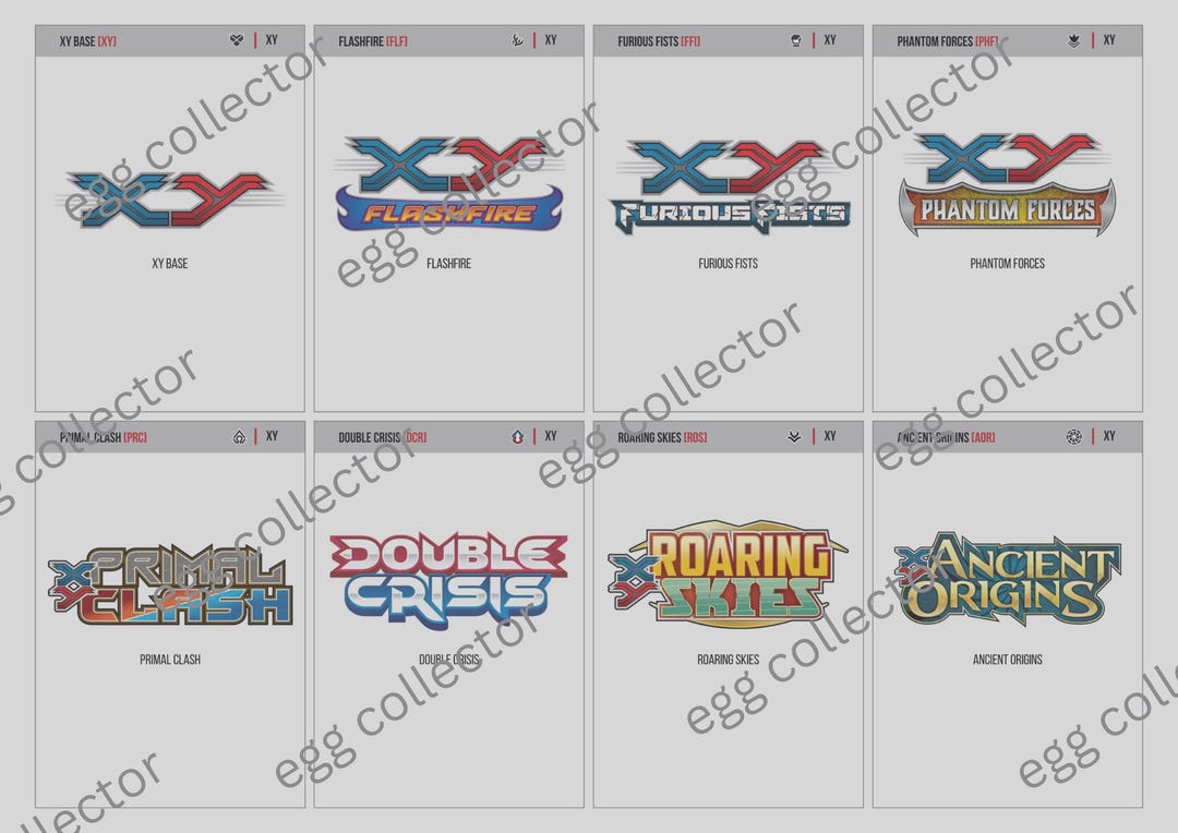 Pokémon TCG - DIGITAL XY Expansion Divider Cards (perfect for Storage ...