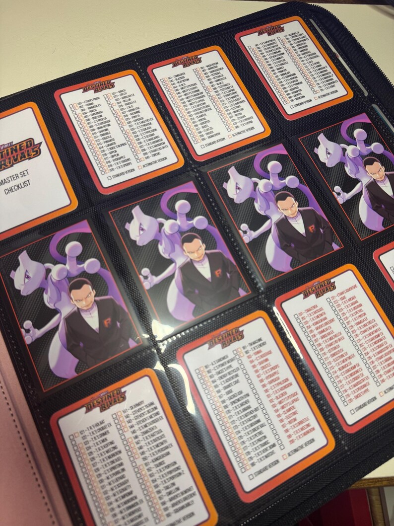 Pokemon TCG - S&V Sets PHYSICAL Checklist Cards (card-sized Master or ...