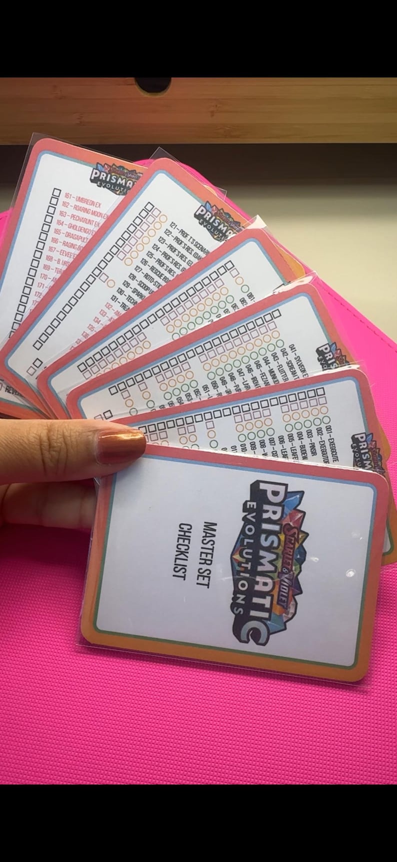Pokemon TCG - PHYSICAL Checklist Cards for S&V Sets (card-sized Master ...