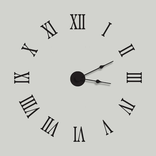Clock Wall Decal - Etsy
