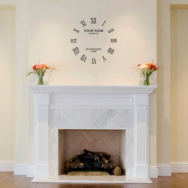 Clock Wall Decal - Etsy