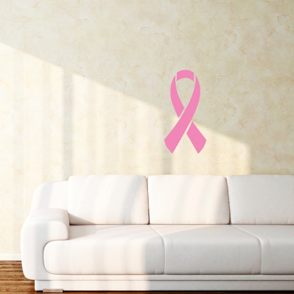 Pink Ribbon Decal - Etsy