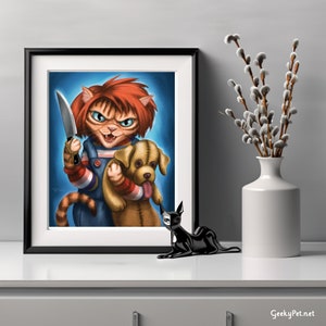 Chuck Cat - 8 X 10 Art Print - Etsy