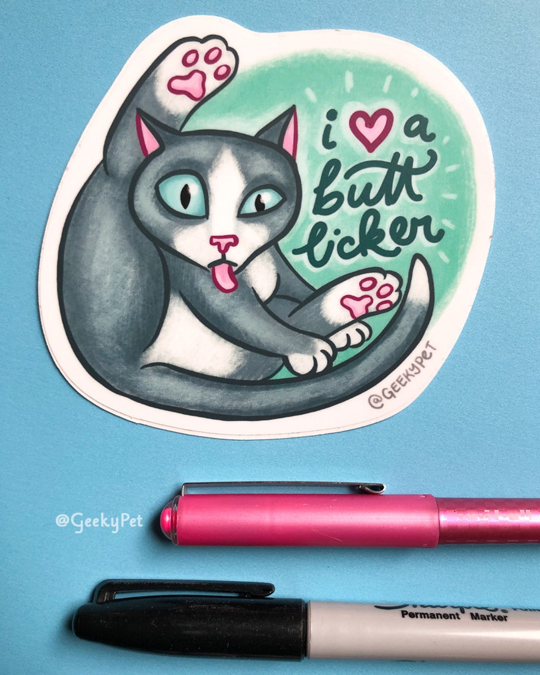 I Love a Butt Licker 4 Vinyl Sticker for Cat Lovers - Etsy