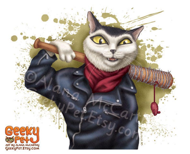 The Walking Dead: Negan Cat stampa 8x10 Negan come un | Etsy