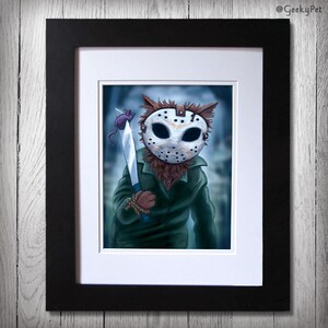 Jason Cat - 8 X 10 Art Print - This Horror Star Has Come Back to Life ...