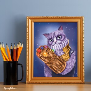 Gauntlet Cat - 8 X 10 Art Print - Cat With the Powerful Gauntlet - Etsy
