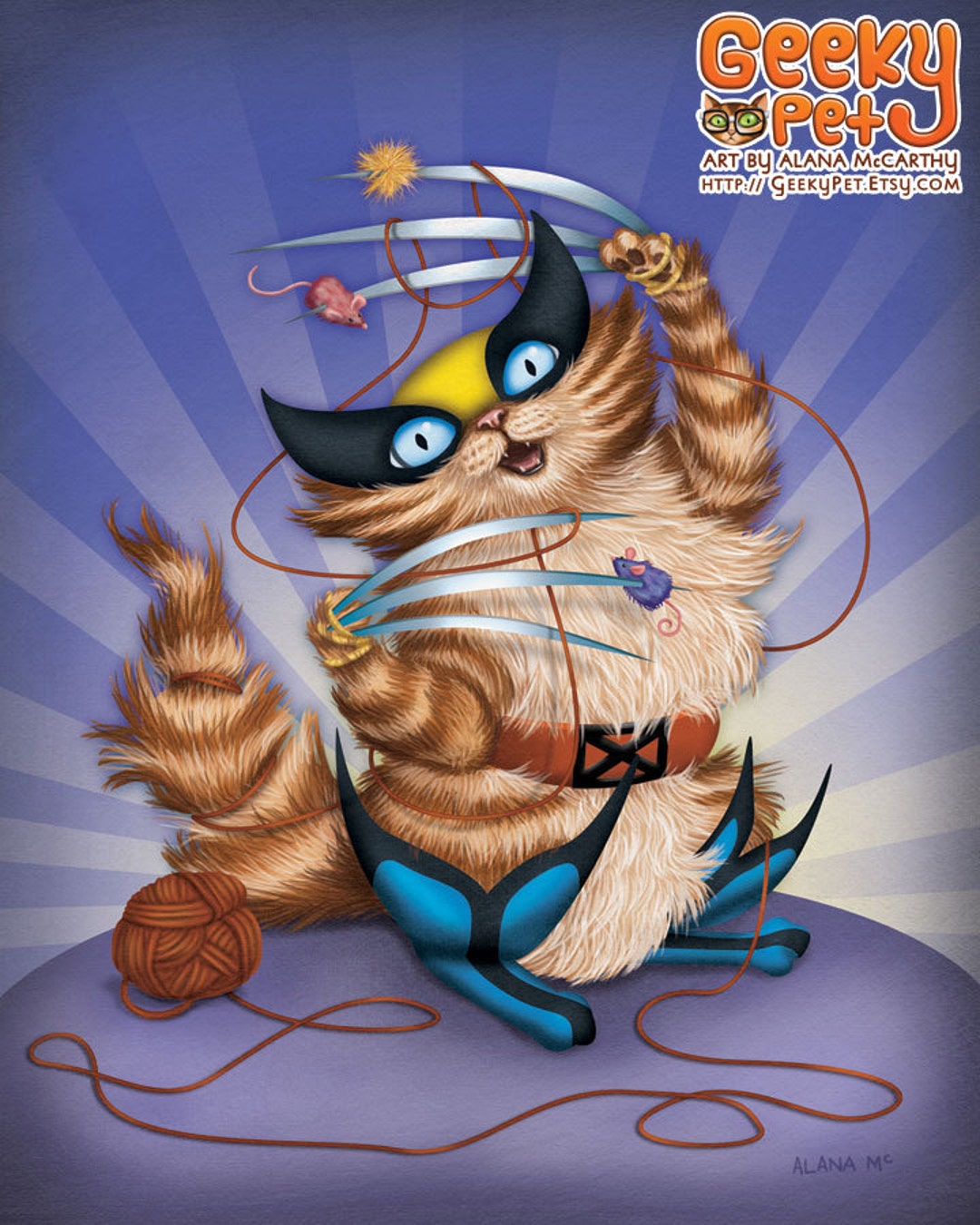 Wolvey Cat 8x10 Art Print - Etsy