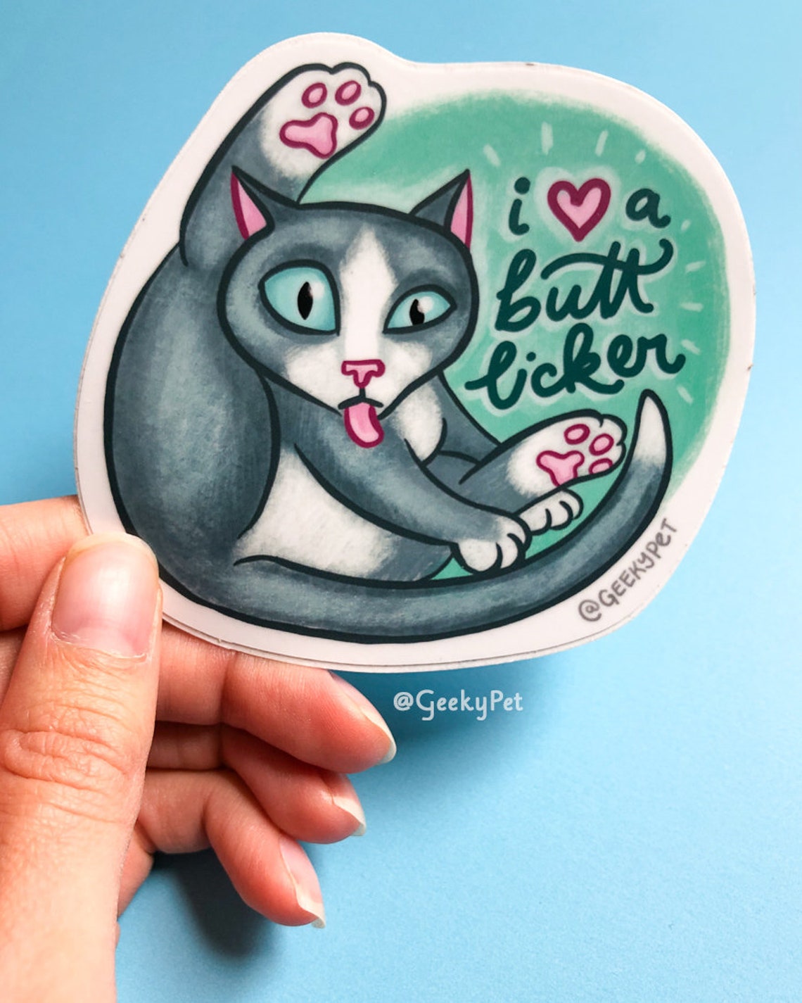 I Love a Butt Licker 4 Vinyl Sticker for Cat Lovers - Etsy