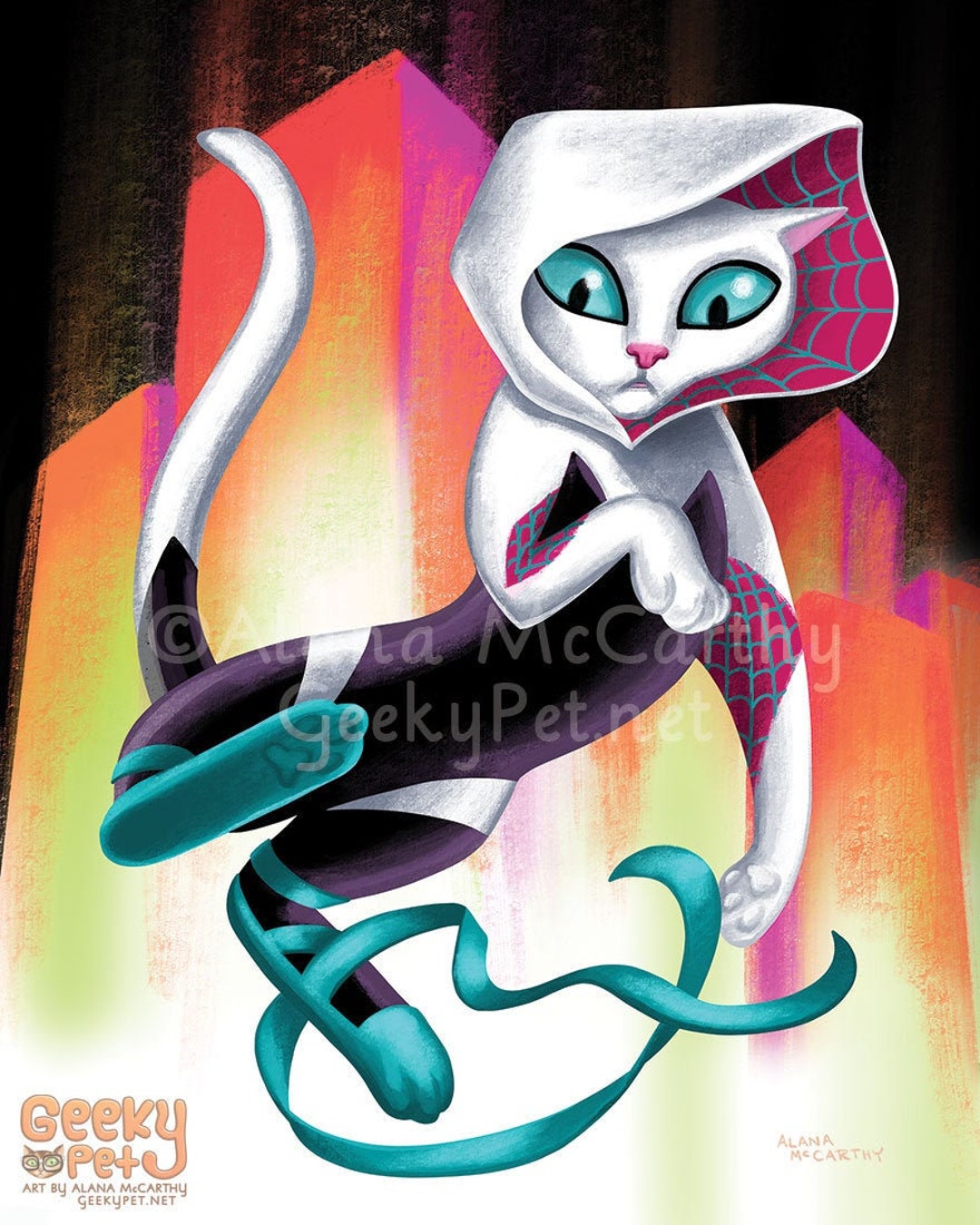 Gwen Cat - 8 X 10 Art Print - Etsy