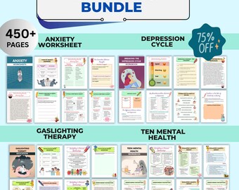 Anxiety Mega Bundle | Worksheets for Teens & Adults | Mental Health ...