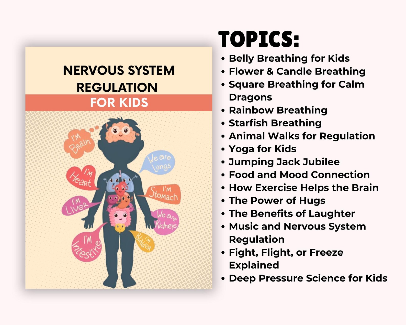 Nervous System Regulation for Kids: Coping Skills Workbook, Polyvagal ...