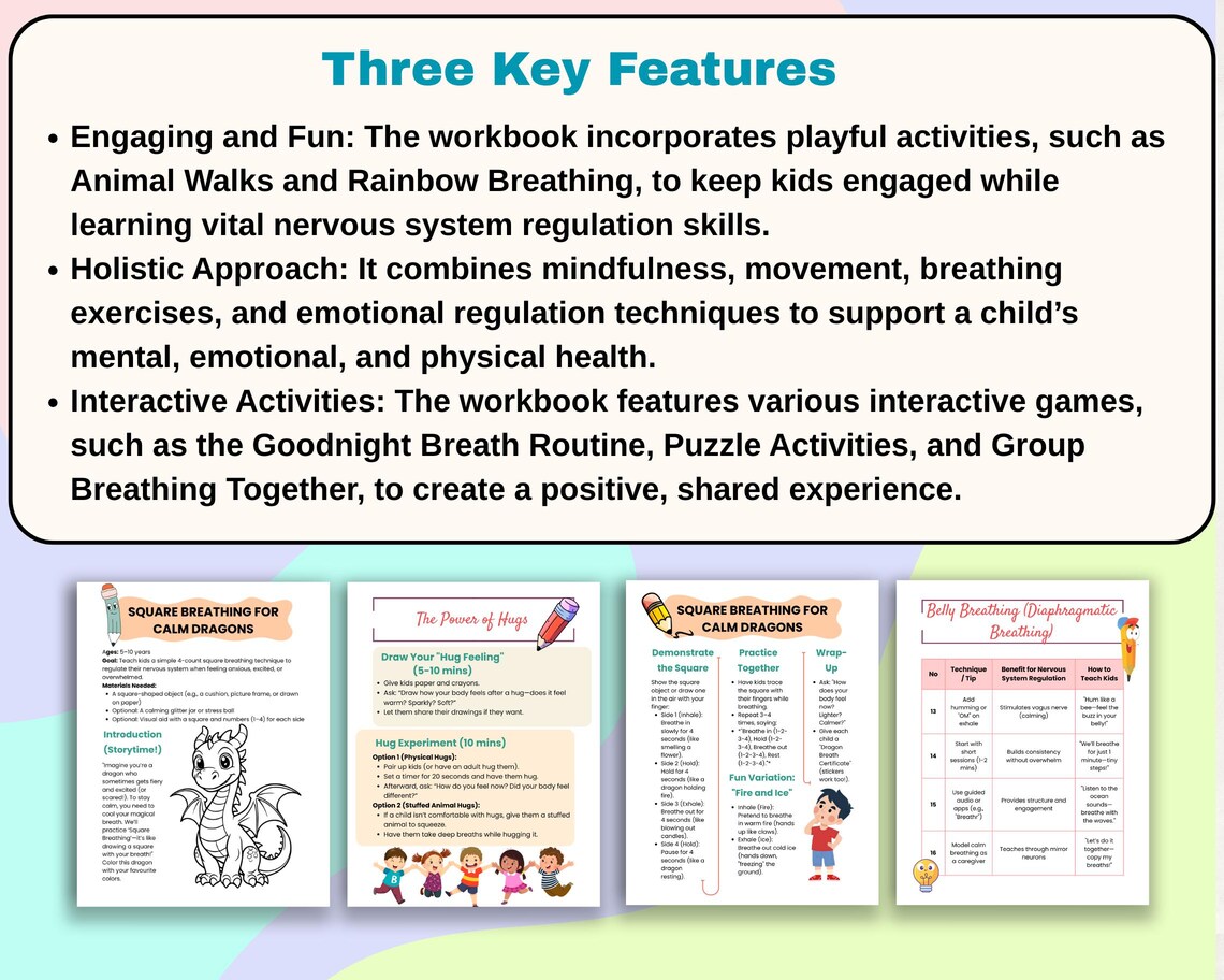 Nervous System Regulation for Kids: Coping Skills Workbook, Polyvagal ...