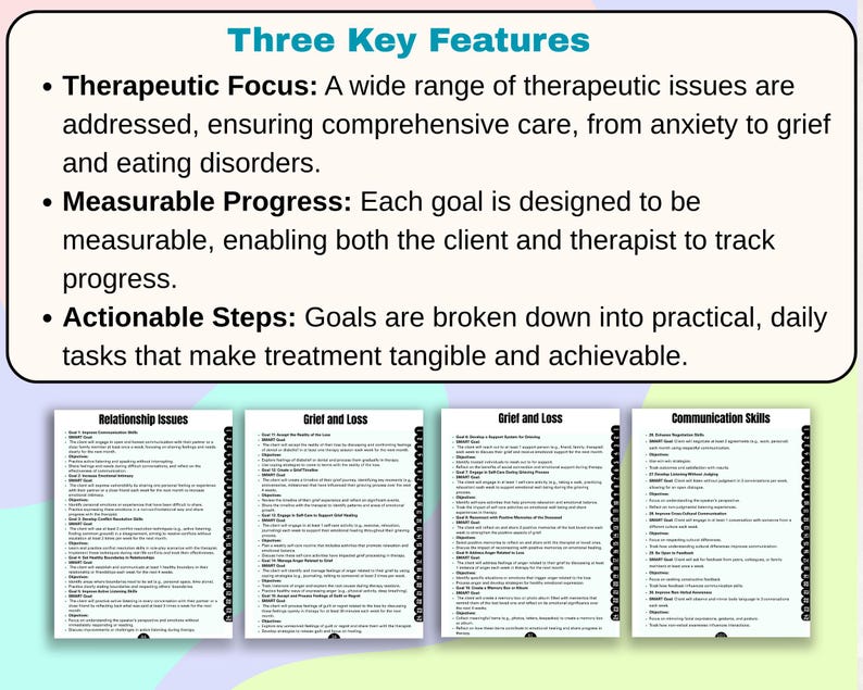 SMART Goals & Objectives for Therapy Sessions — Treatment Planning ...