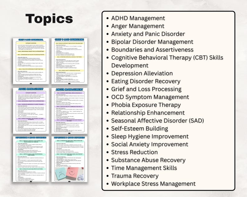 Therapy SMART Goals Objectives Guide: Treatment Planning, Progress ...