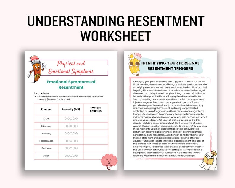Resentment Workbook: Therapy for Relationships, Family & Couples - Etsy