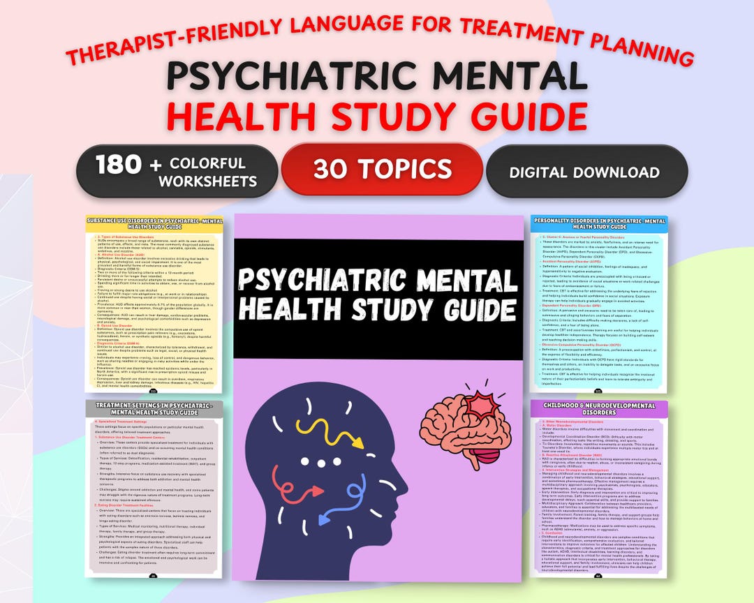 Psychiatric Mental Health Study Guide: Nursing Student Notes (digital ...