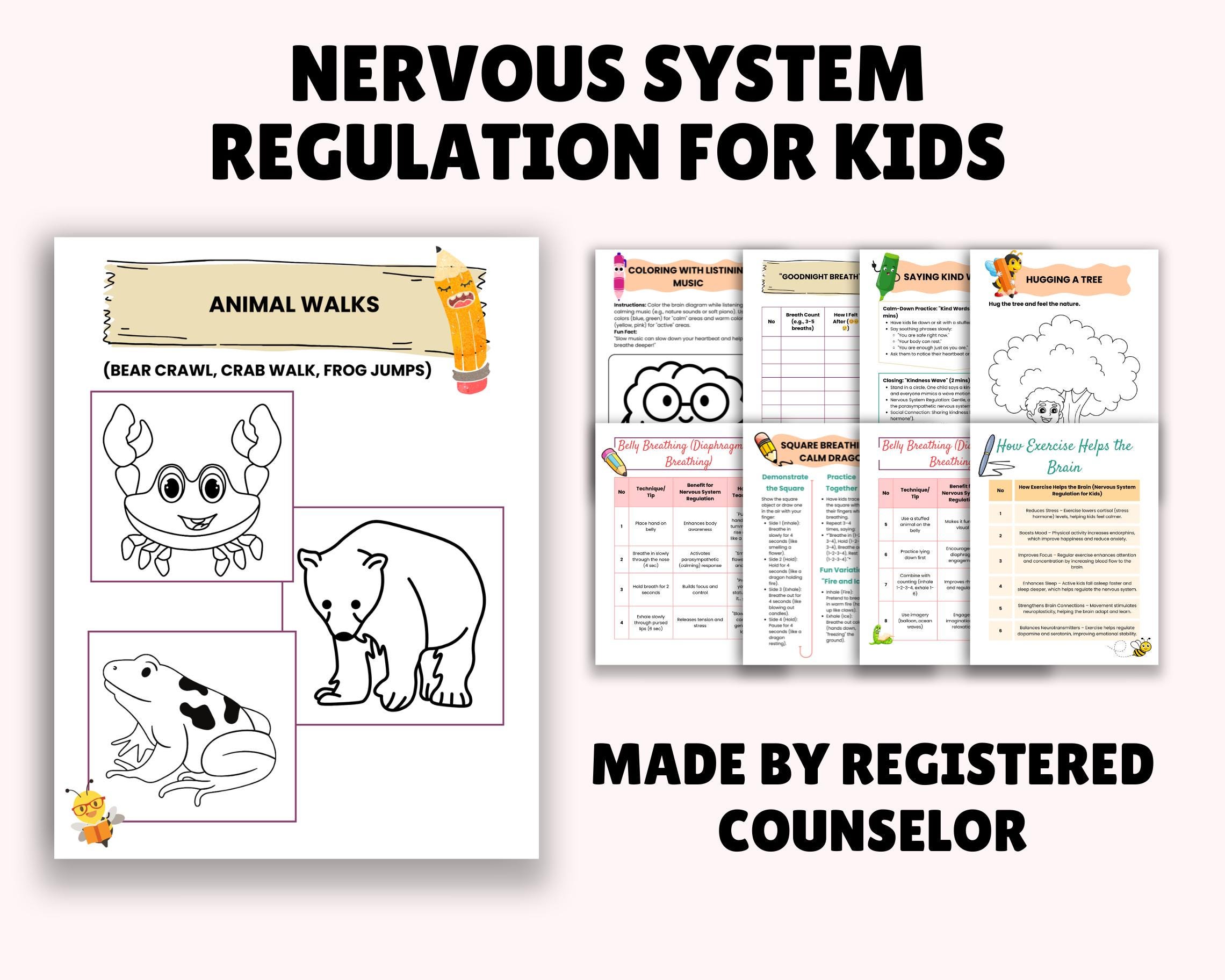 Nervous System Regulation for Kids: Coping Skills Workbook, Polyvagal ...