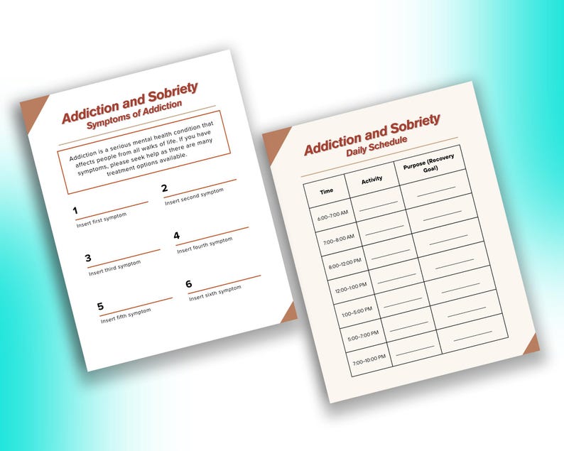 Addiction Recovery Worksheets | Sobriety, CBT Therapy Tools (digital ...