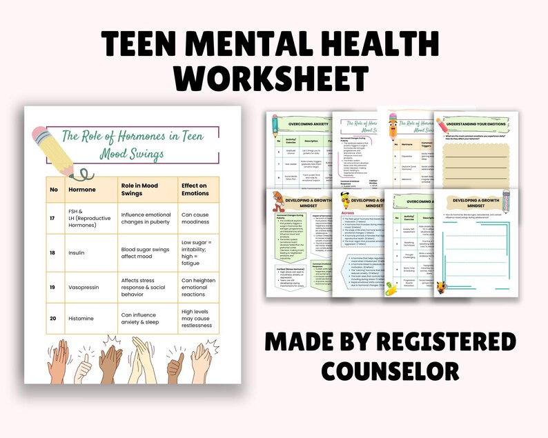 Teen Mental Health Workbook: Coping Skills & Anxiety Relief - Etsy