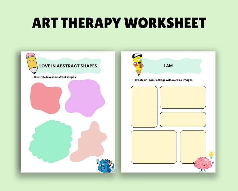 Art Therapy Worksheets: Social-emotional Learning, Teen & Kids ...