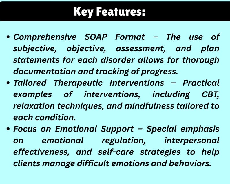 2400 Soap Note Statements | Therapy Intervention Examples Reference ...