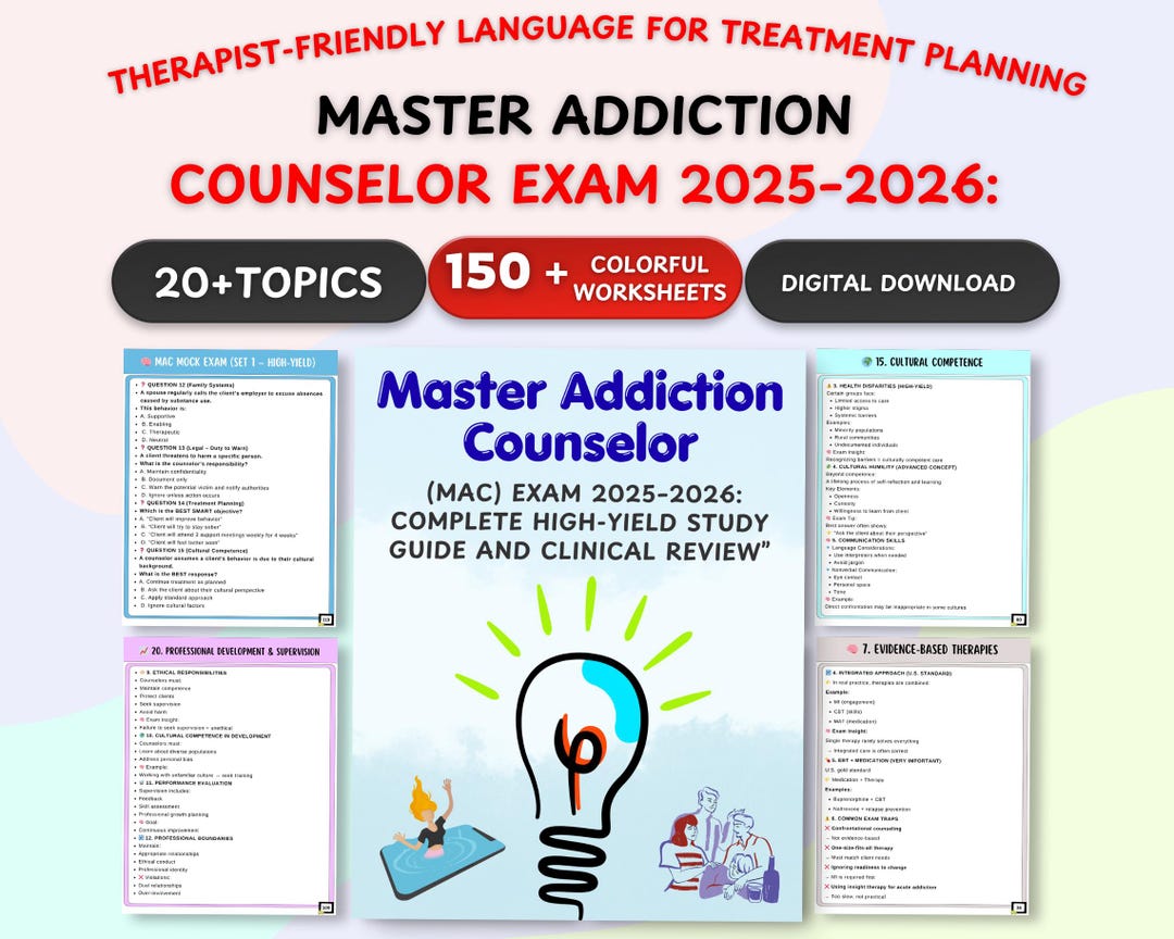 Master Addiction Counselor Exam Study Guide (MAC Exam 2025-2026 ...