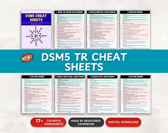 DSM5 Cheat Sheets: Mental Disorder Diagnostic Criteria, Dsm5-tr Easily ...