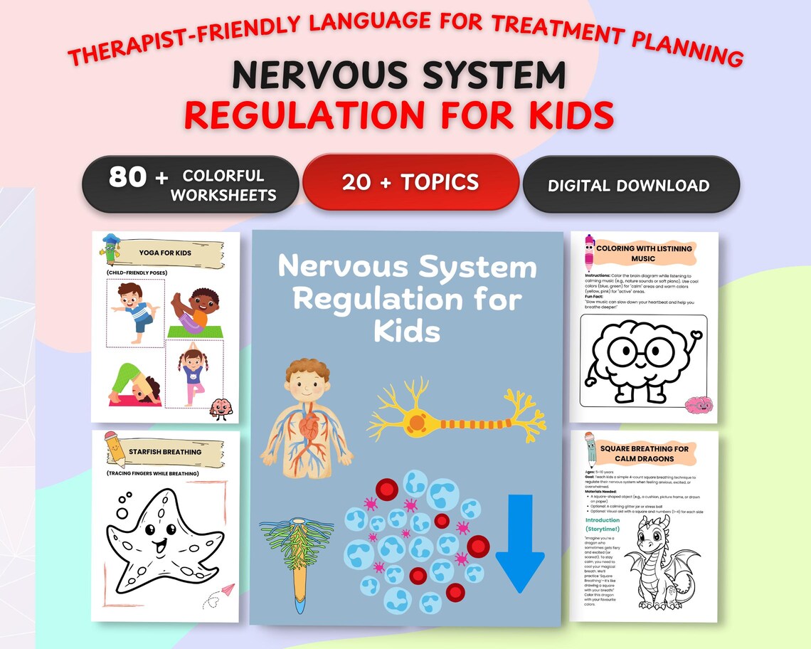 Nervous System Regulation for Kids: Coping Skills Workbook, Polyvagal ...