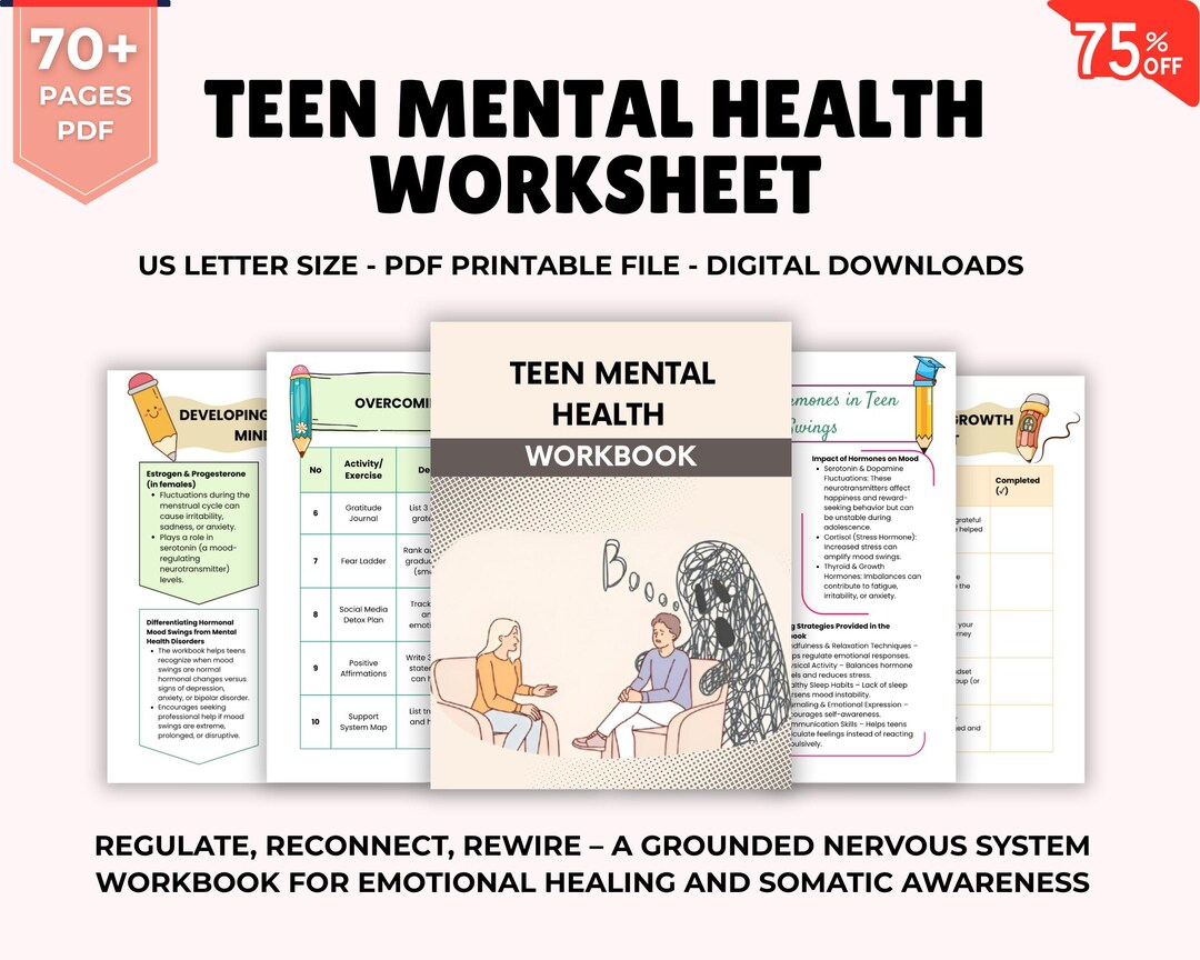 Teen Mental Health Workbook, Social Emotional Learning, Anxiety ...