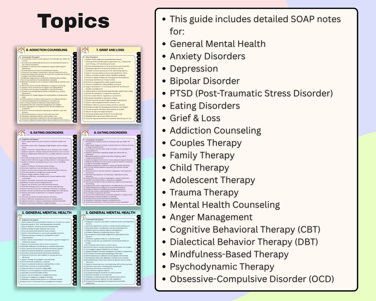 SOAP Note Examples for Therapists Progress Notes, Soap Notes, Clinical ...