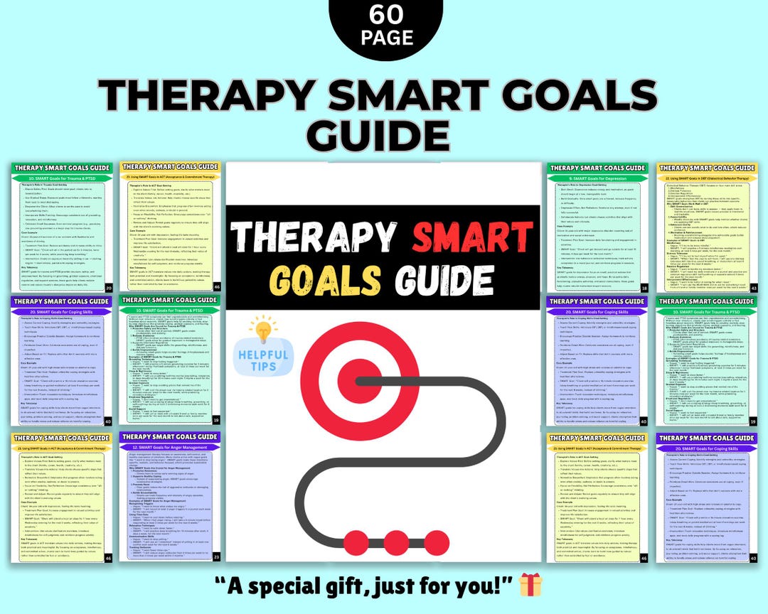 Therapy SMART Goals Guide: Treatment Planning, Progress Notes , Plan ...