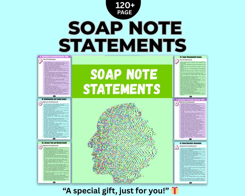 2400 Soap Note Statements | Therapy Intervention Examples Reference ...