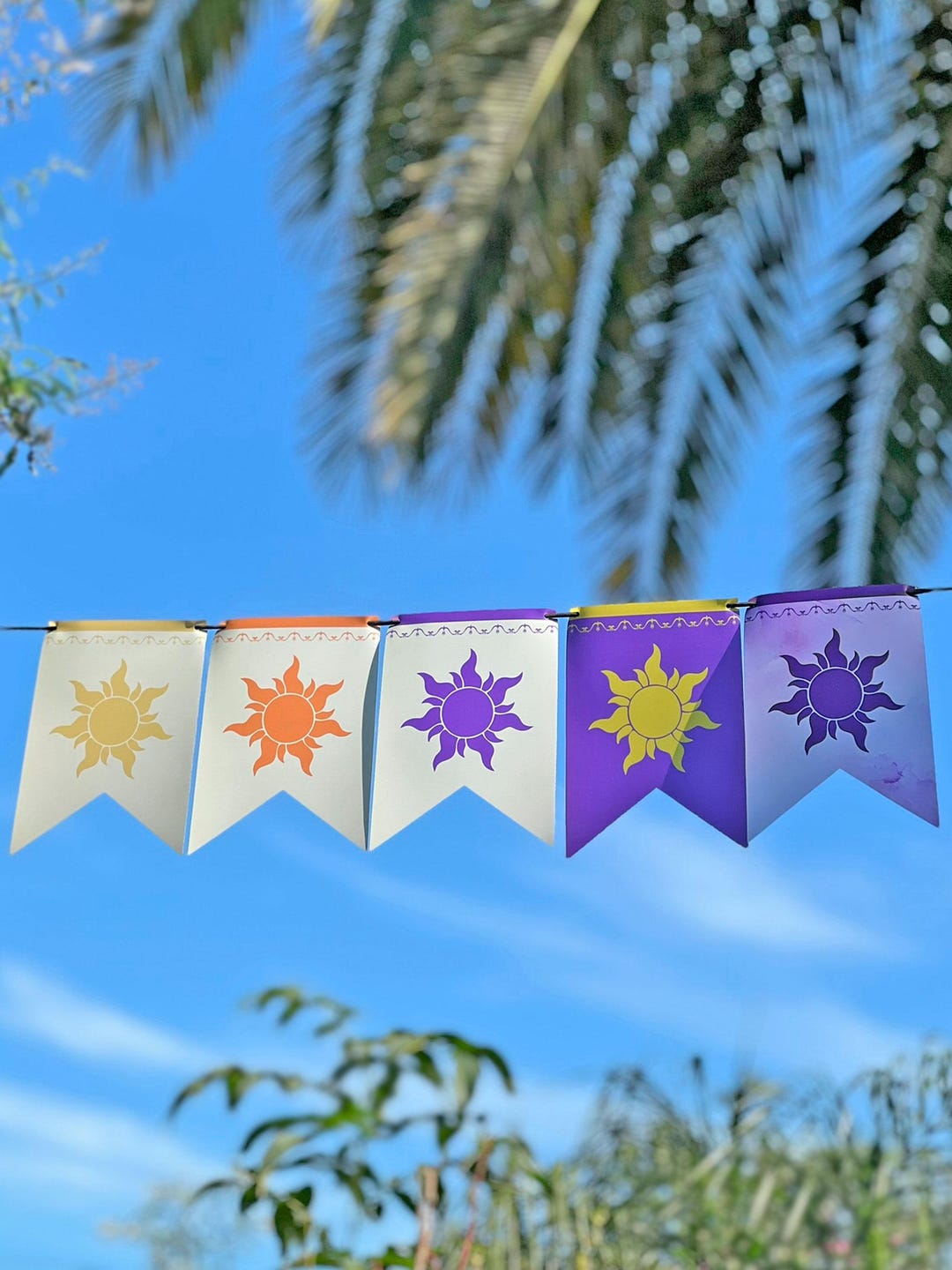 Custom Tangled Flag Sun Birthday Banner, Waterproof Flag, Tangled Sun ...