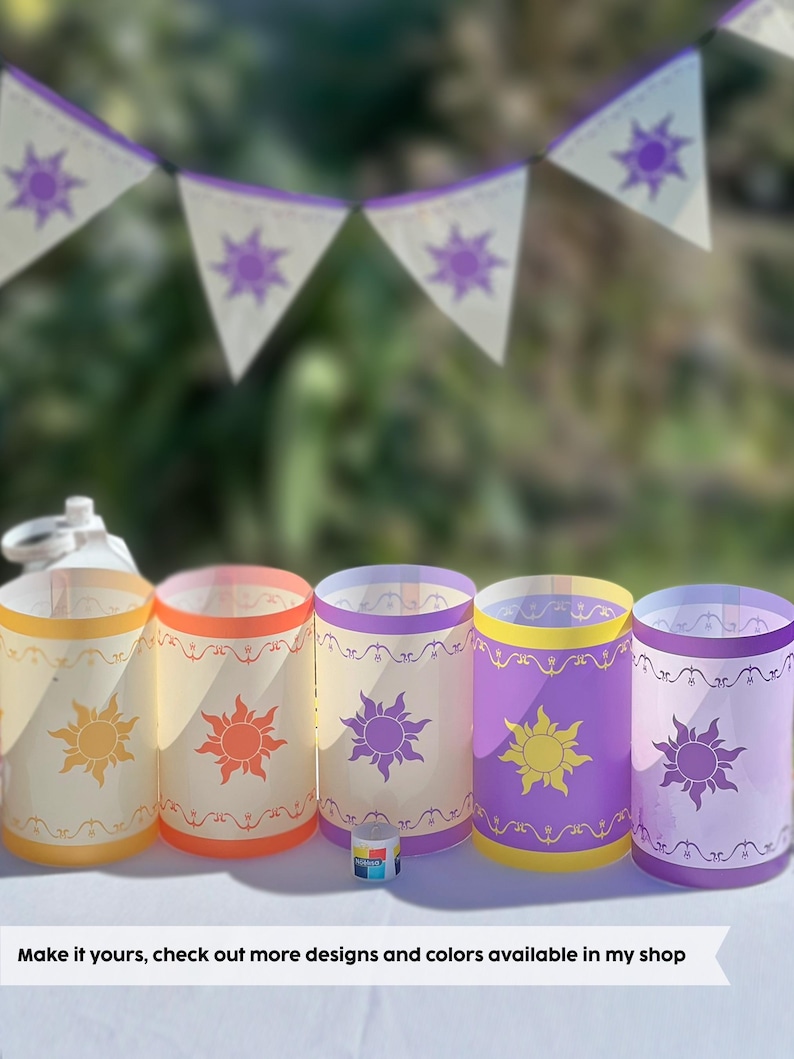 Tangled Lantern Centerpiece, Set of 6 Rapunzel Lights, Wedding ...
